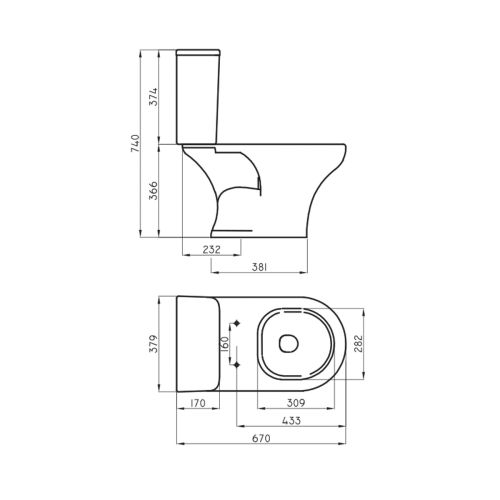FERRUM - VNT-IN-004-BL - VENETO - INODORO LARGO - Sanitarios Gaona