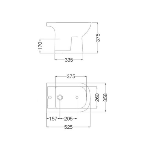 FERRUM - BAR-BI-100-BL - BARI - BIDET 1 AGUJERO BCO CALIDAD COMERCIAL ...