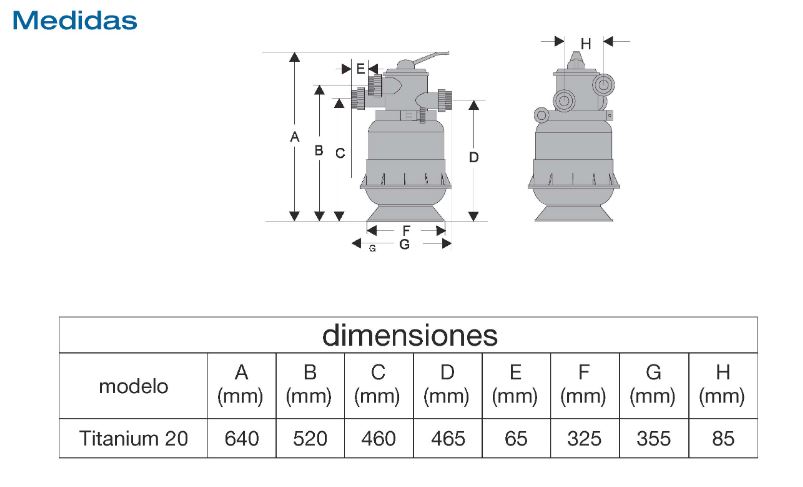 FLUVIAL - L PISCINA - FILTRO TITANIUM 20 - HASTA 20.000 LTS (331160 ...